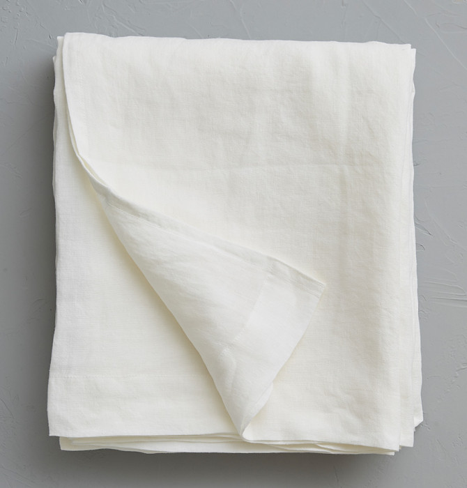 Drap lin Stone Washed blanc Sylvie Thiriez