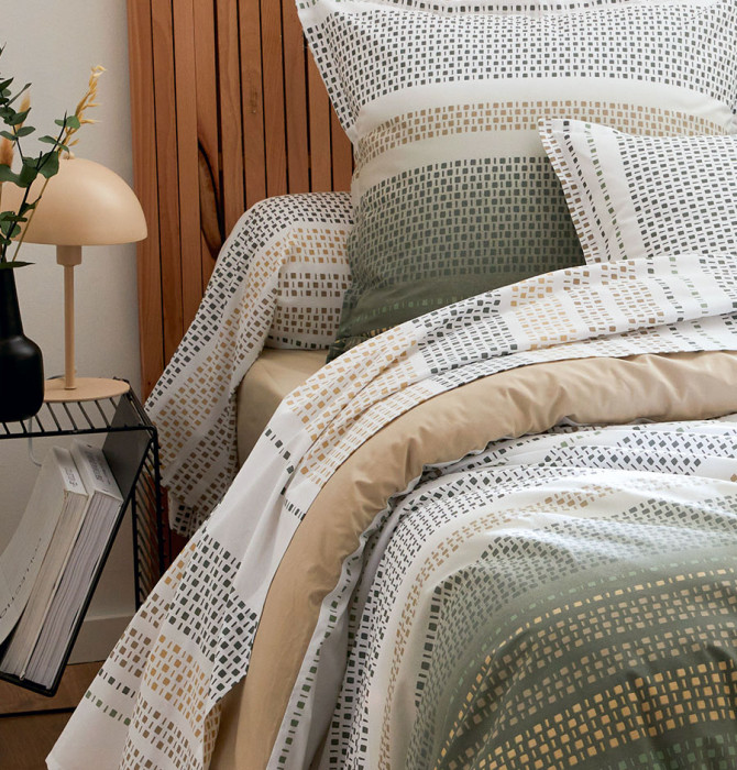 Drap housse seigle Tradilinge - Blancollection