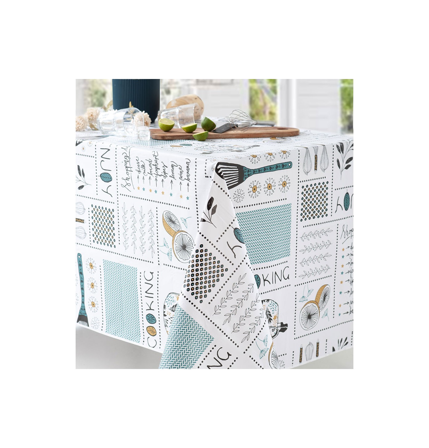Nappe toile cirée Enjoy cooking Calitex - Blancollection