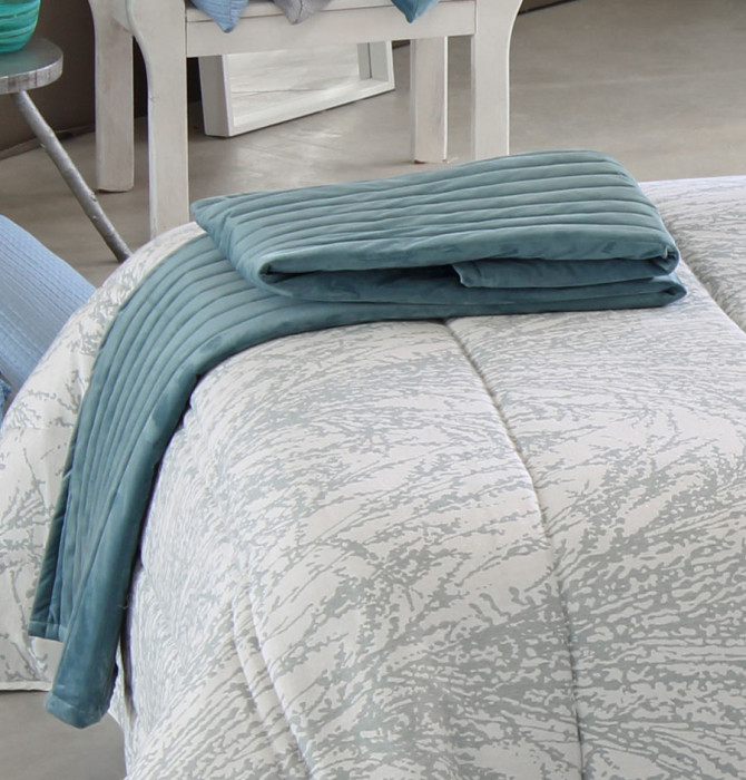 Couvre lit matelassé jacquard Gallagher bleu gris Reig Marti ...