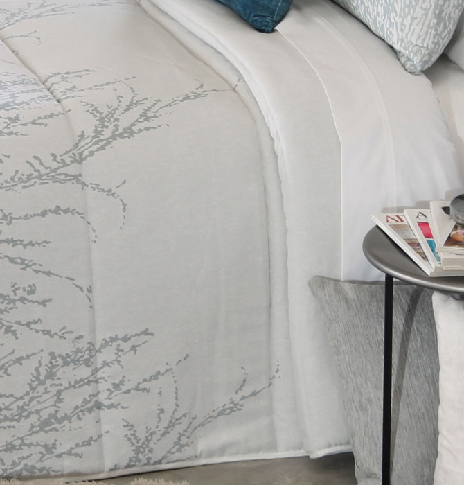 Couvre lit matelassé jacquard Gallagher bleu gris Reig Marti ...