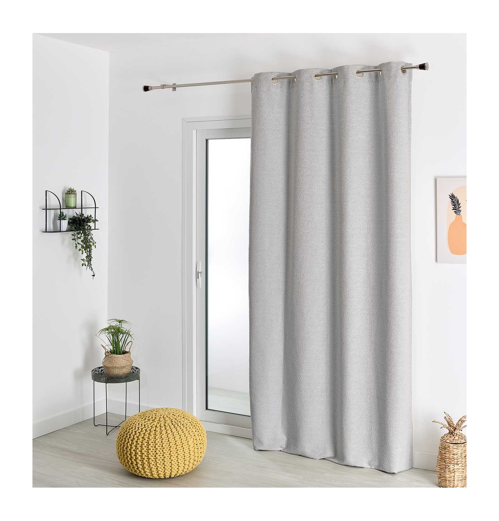 Rideau thermique Highland gris Qabane - Blancollection