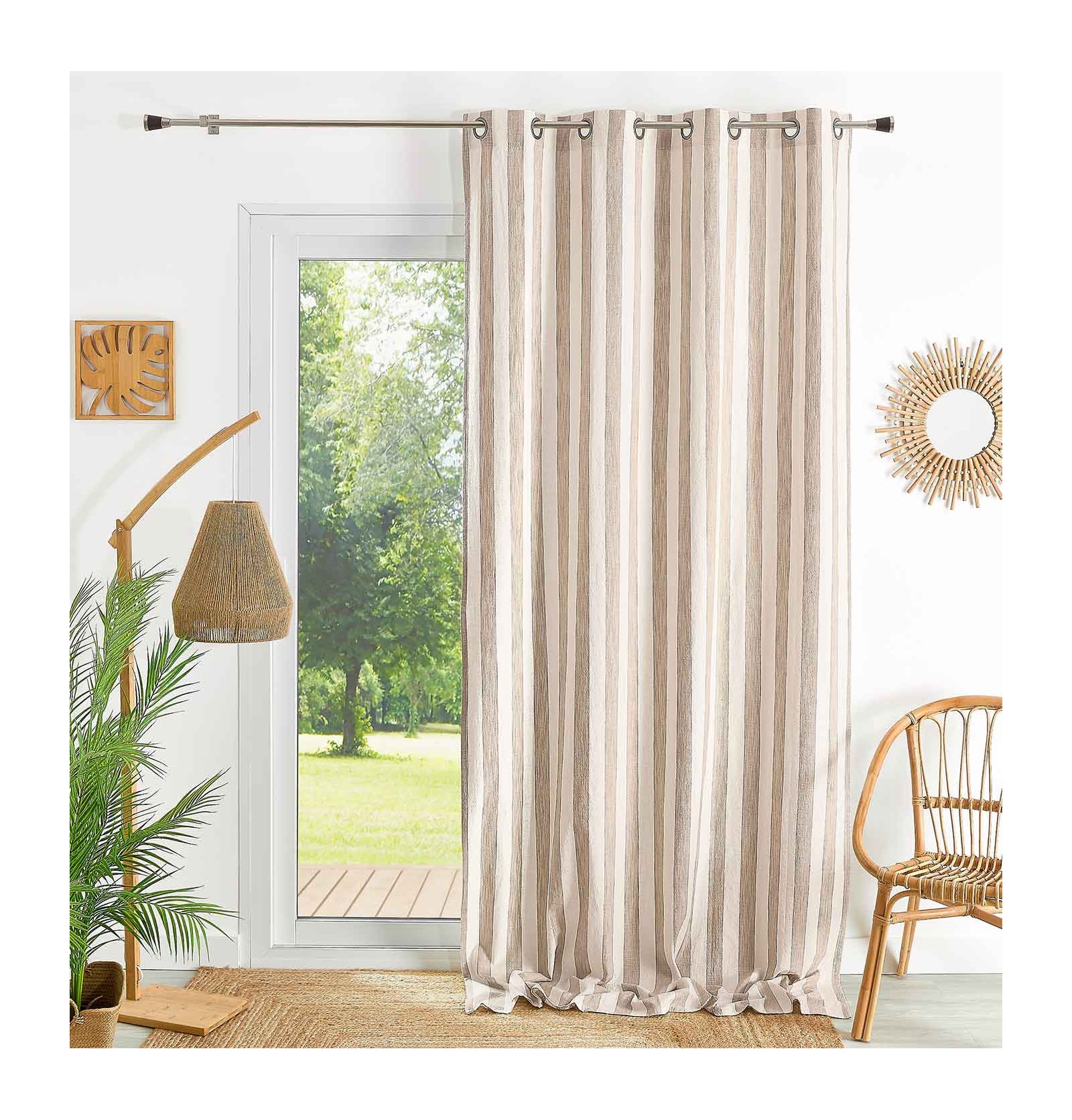 Rideau Landes beige Qabane - Blancollection